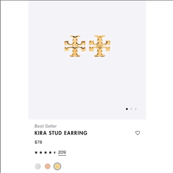 Tory Burch | Jewelry | Tory Burch Gold Kira Stud Earring Bestseller | Poshmark